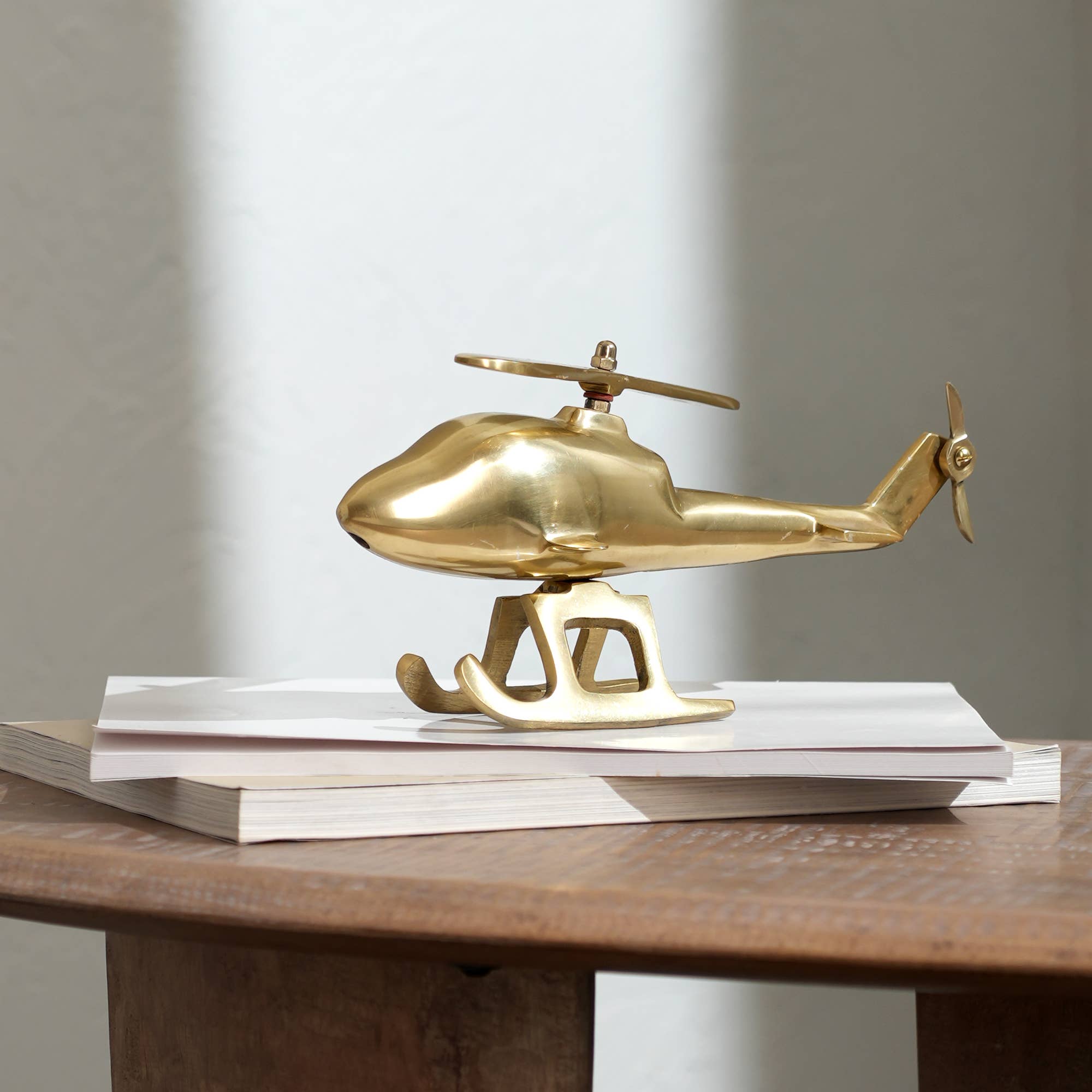 Decorative Aluminium Sculpture-Helicopter-Accent Figurine – Sip and ...