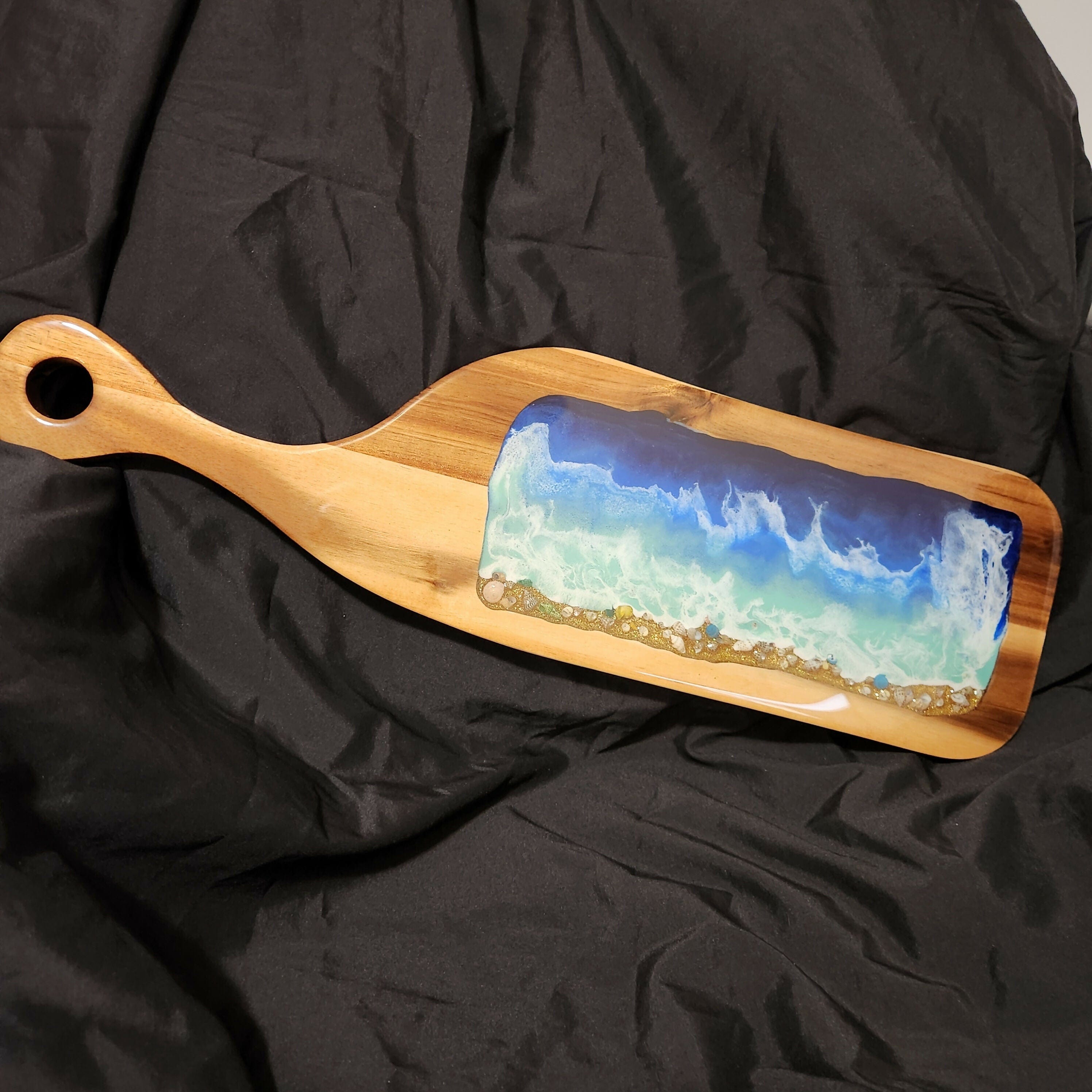 Cutting board with resin inlay – Sip and Shop Cafe