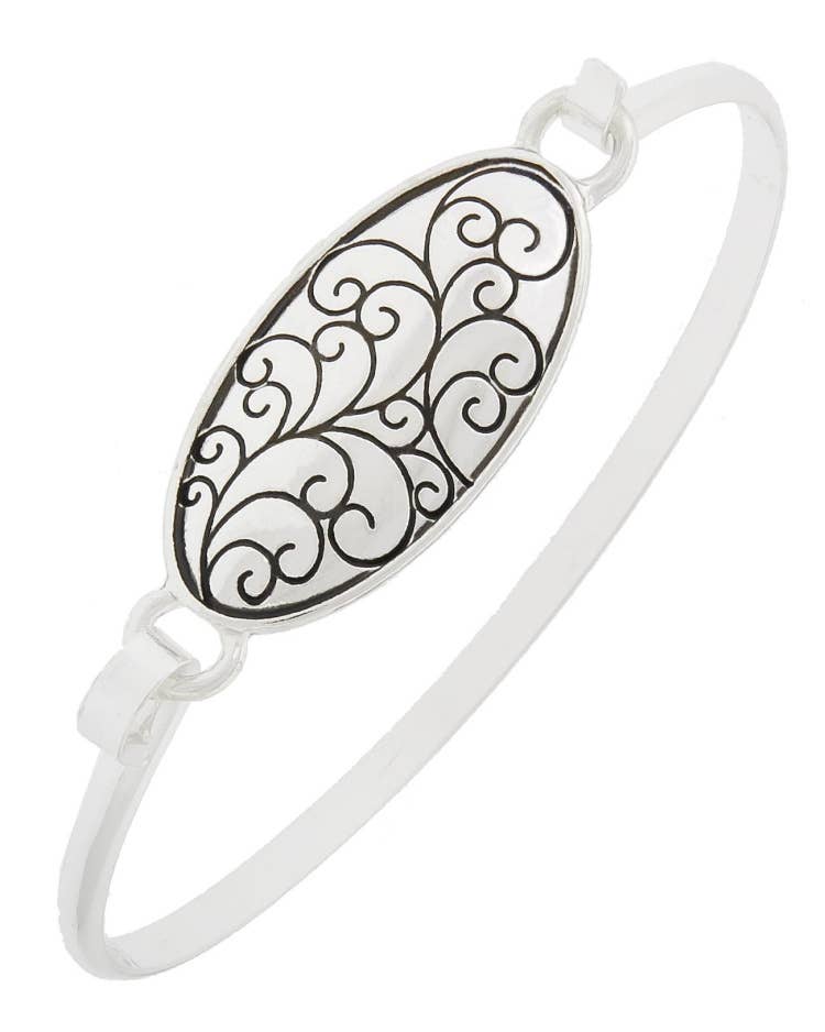 FR5559 Filigree Oval Metal Casting Bangle – Sip and Shop Cafe